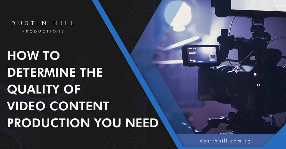 How To Determine The Quality Of Video Content Production You Need ...